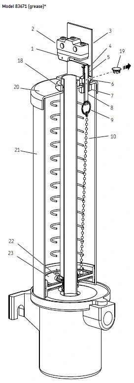 Lincoln laag niveau kit 83671 voor Centro-Matic vetpompen.