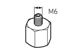 Adapter male M6x1 x 1/4 BSP female